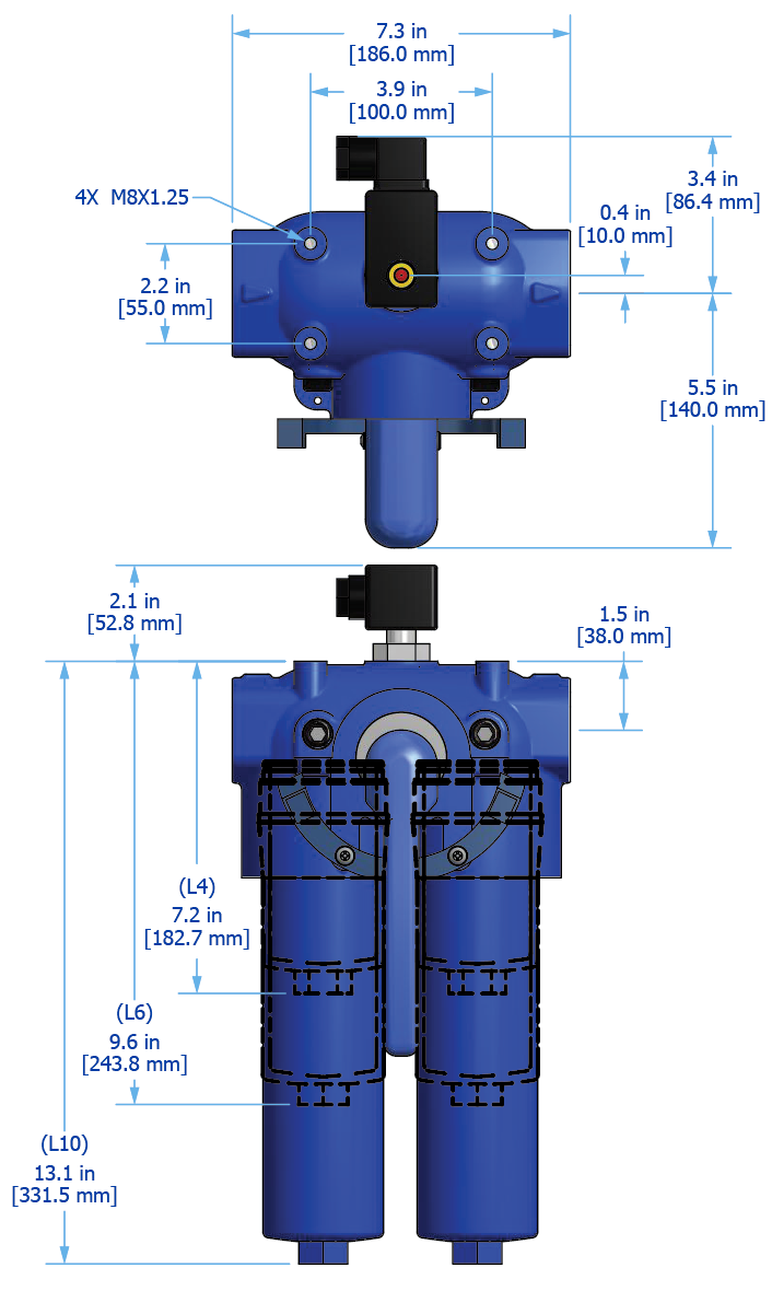 DFH High Pressure Duplex Filter Assembly Specifications