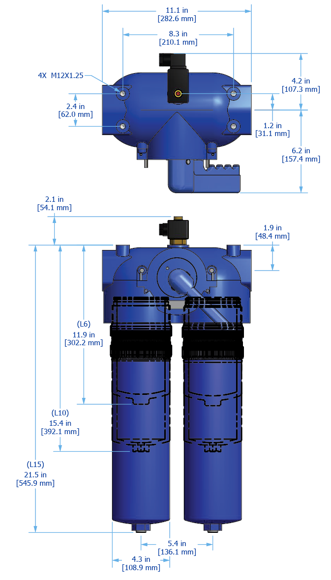 DFH High Pressure Duplex Filter Assembly Specifications