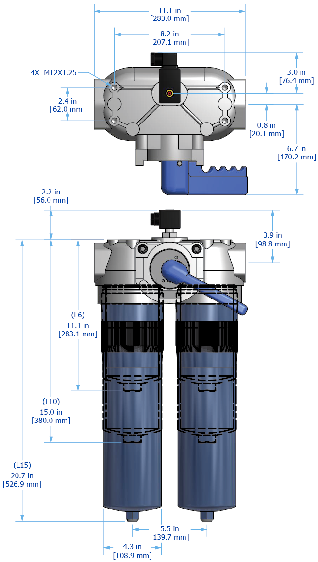 DFN Low Pressure Duplex Filter Assembly Specifications