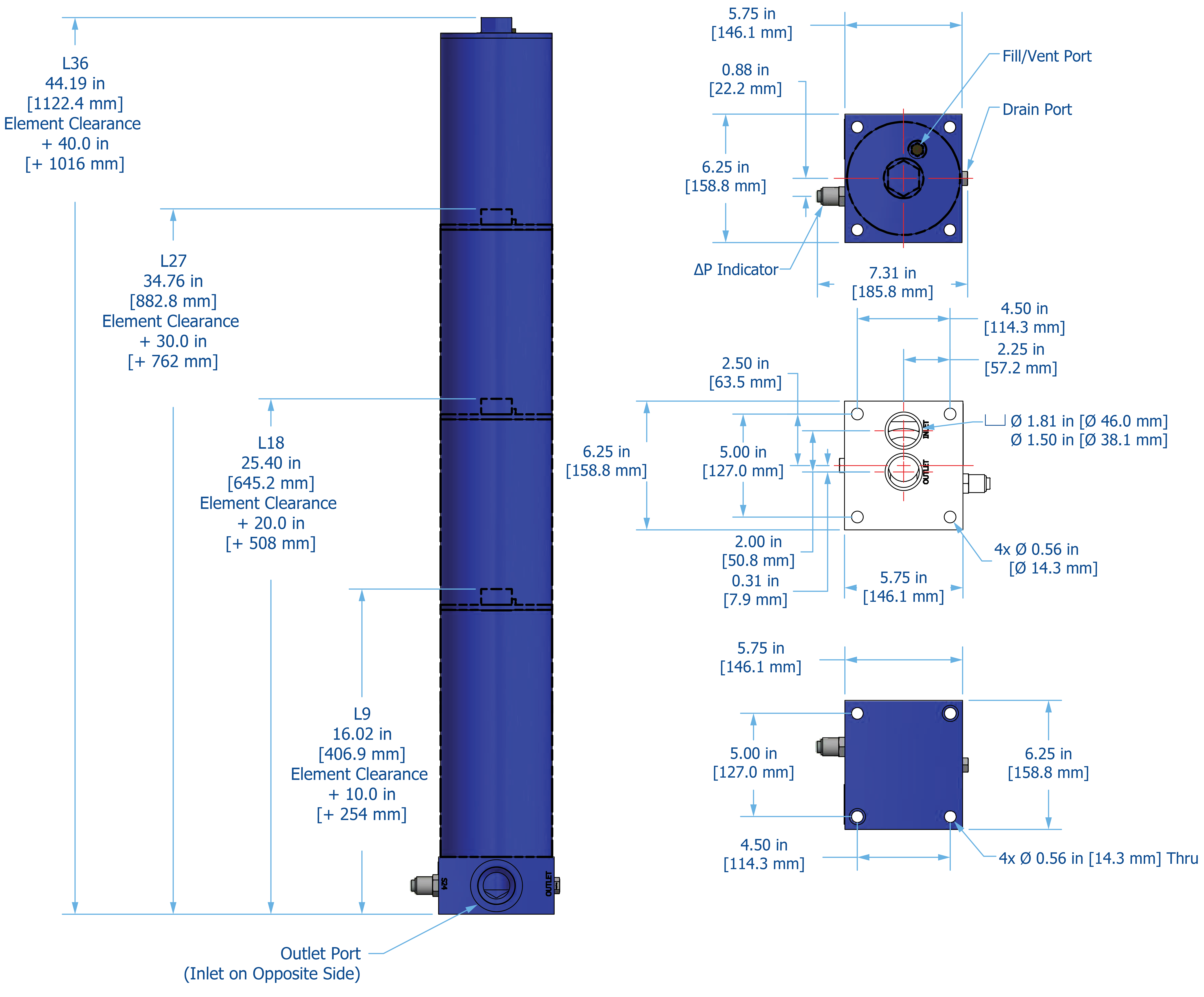 PF4 High Pressure Base Mounted Filter Assemblies Specifications